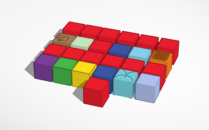 3D design different ways to make a 20x20 cube - Tinkercad