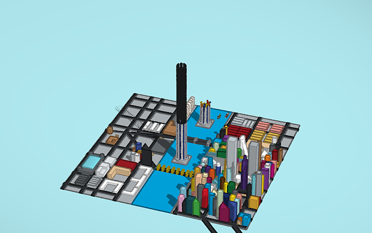 3D design Bernice City (WIP) - Tinkercad