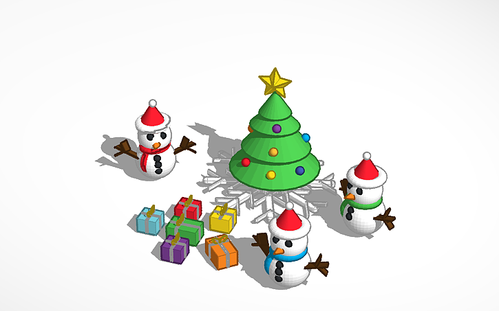 3D design Merry Christmas - Tinkercad