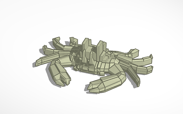 3D design king crab - Tinkercad