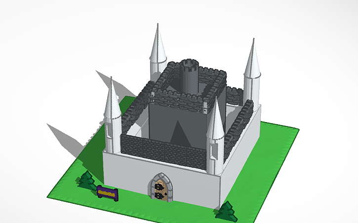 3D design Castle Template - Tinkercad