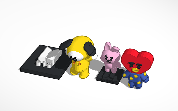 3D design BT21 Proyecto Libre - Tinkercad