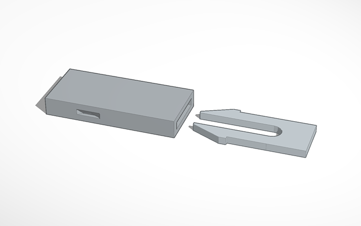 3D design Snap & clip connector w hole - Tinkercad