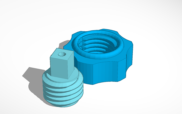 3D design bolt and screw - Tinkercad
