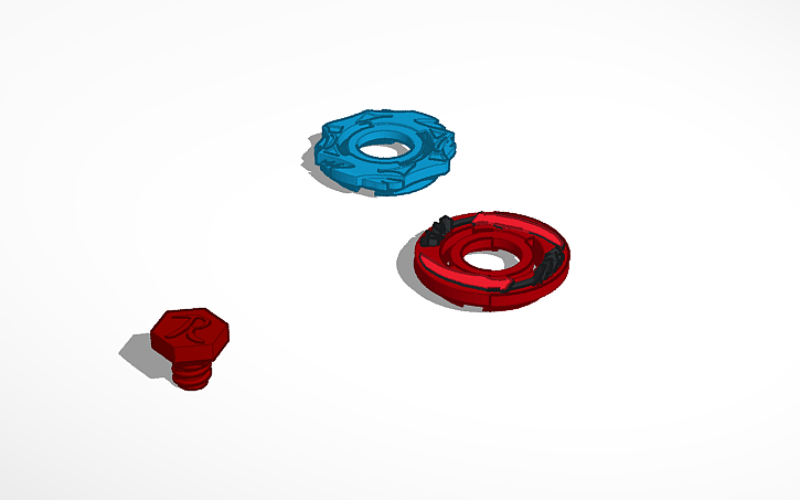 3D design red death parts (metal fight) - Tinkercad