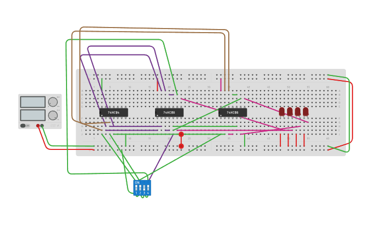 Circuit Design Binary Decoder Tinkercad