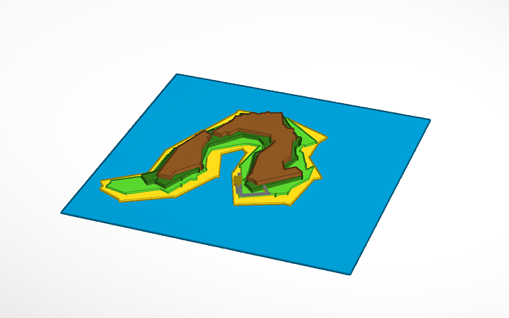 3D design Island v1.0 - Tinkercad