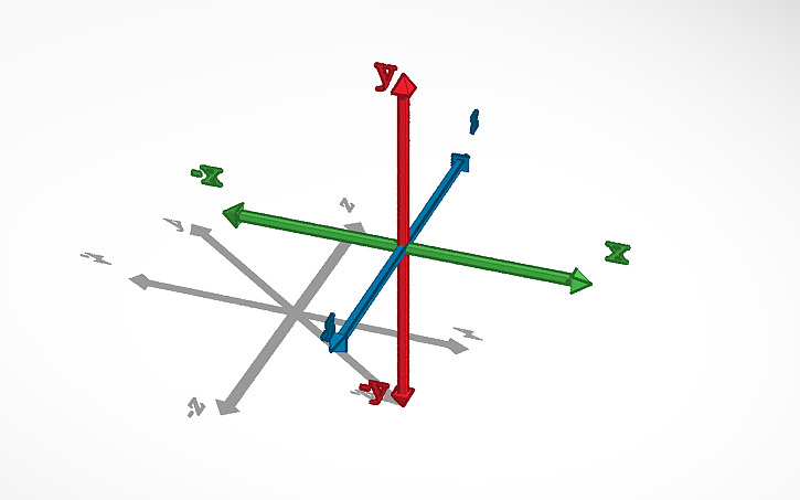 3D design XYZ Coordinate Plane - Tinkercad