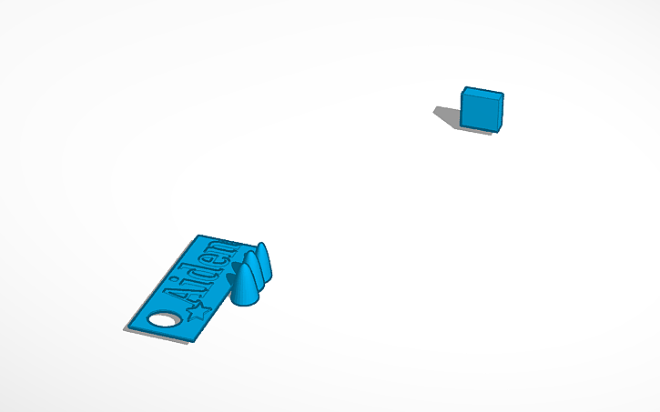 3D design Aiden Keychain - Tinkercad