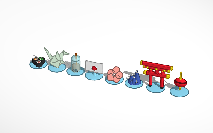 3D design CAD Monopoly pieces - Tinkercad