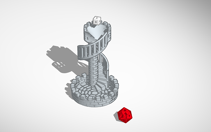 3D design dice tower (printable) - Tinkercad