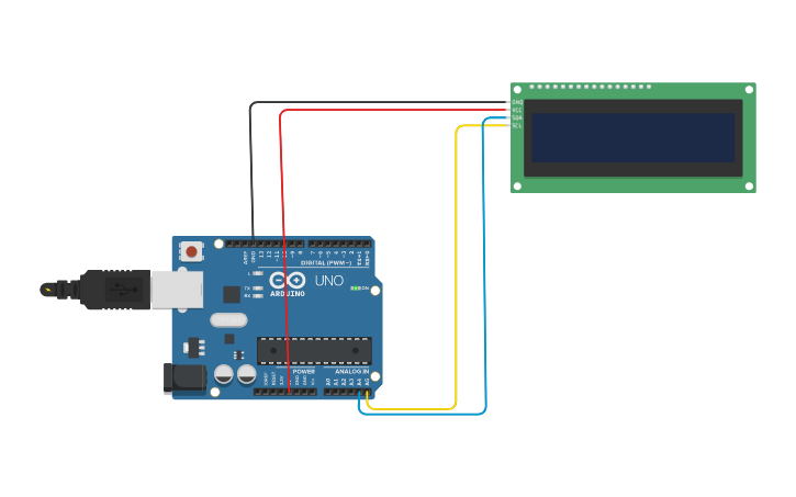 Circuit design Display Smileys On LCD Using Arduino - Tinkercad