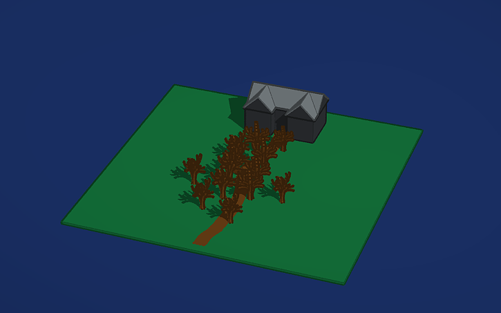 3D design simple haunted house. - Tinkercad