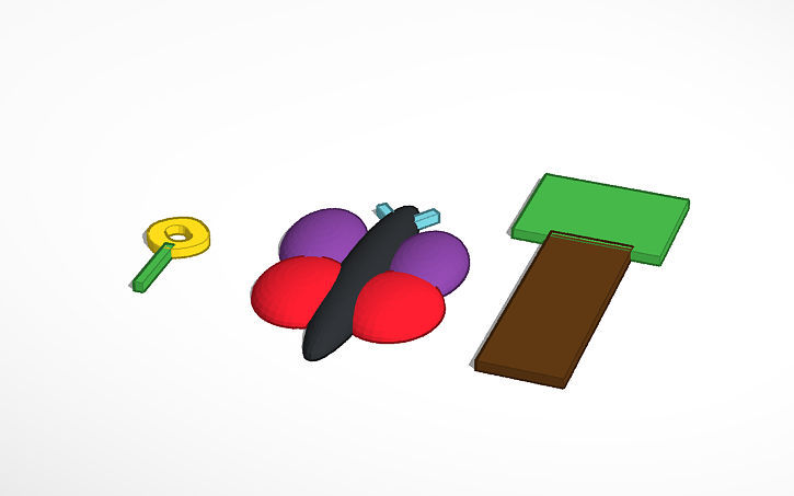 3D design Butterfly - Tinkercad