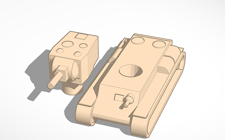 3D design KV-2 tank - Tinkercad