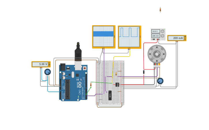 Circuit design PID SPEED DC MOTOR CONTROL - Tinkercad