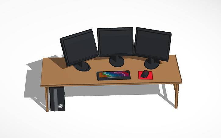 3D design gaming setup - Tinkercad