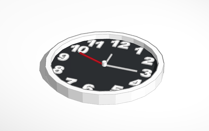 3D design clock - Tinkercad