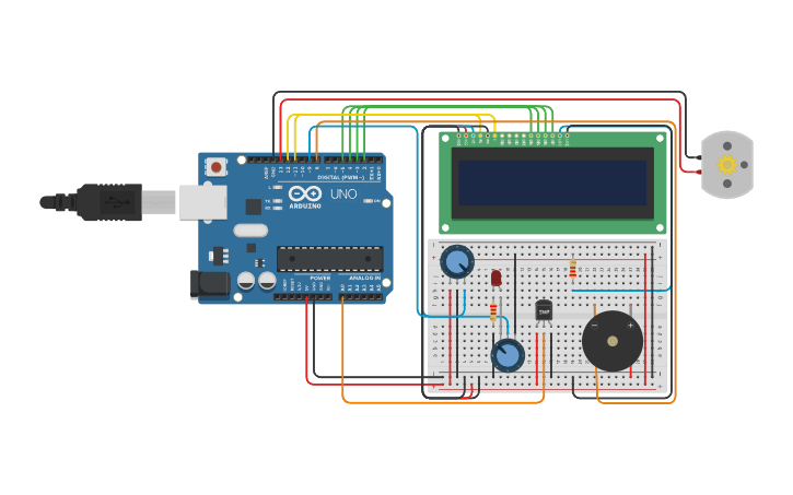 Circuit design Sistem Deteksi suhu Menggunakan Sensor Suhu dan Arduino ...