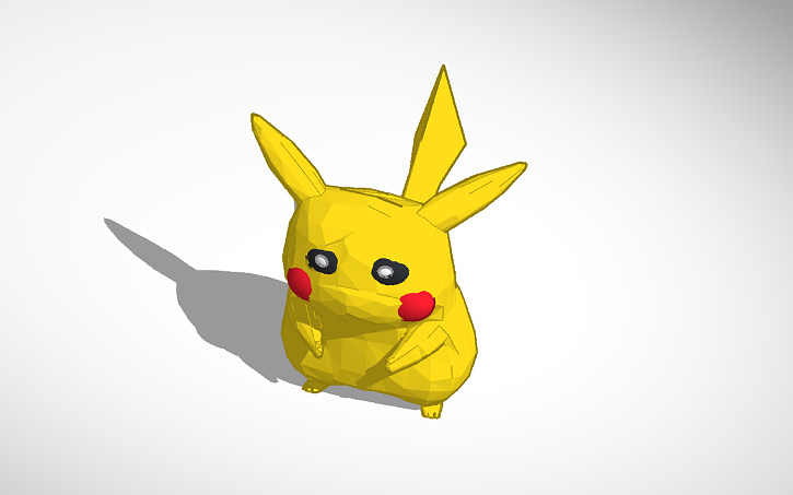 3D design Pikachu - Tinkercad
