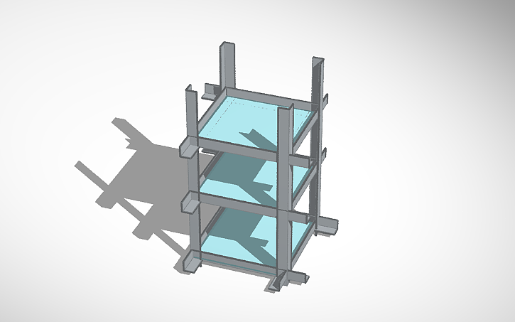 3D design Steel Rack 450x450x750 - Tinkercad