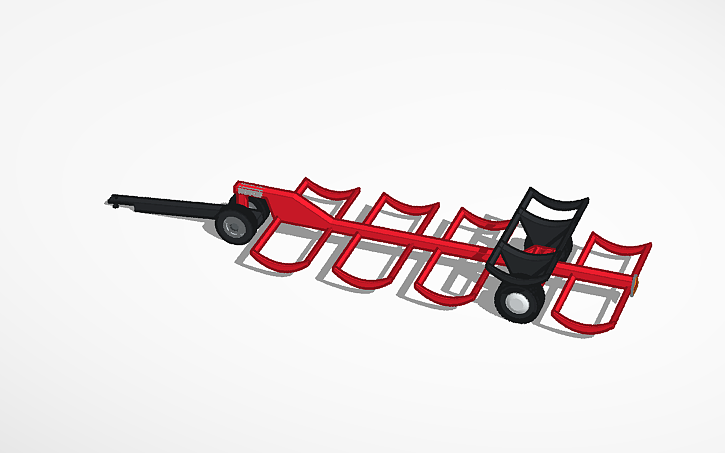 3D design 1/64 Notch bale wagon - Tinkercad