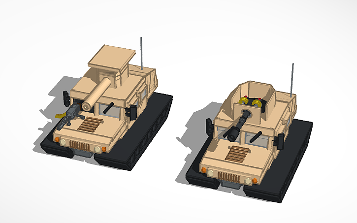 3D design Humvee - Tinkercad