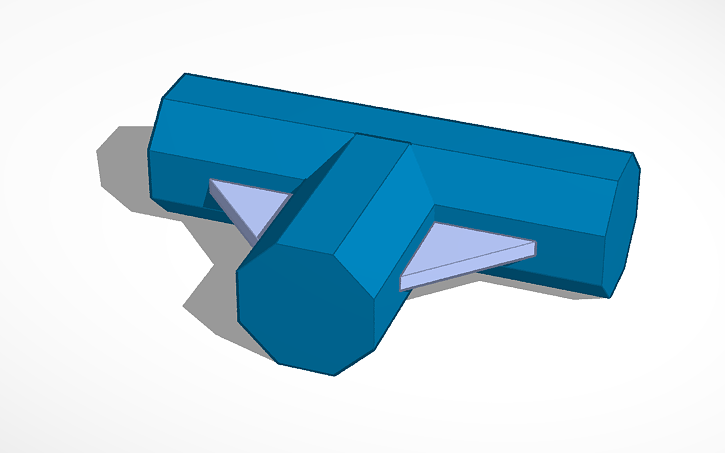 3D design T Joint for 12mm pipes - Tinkercad