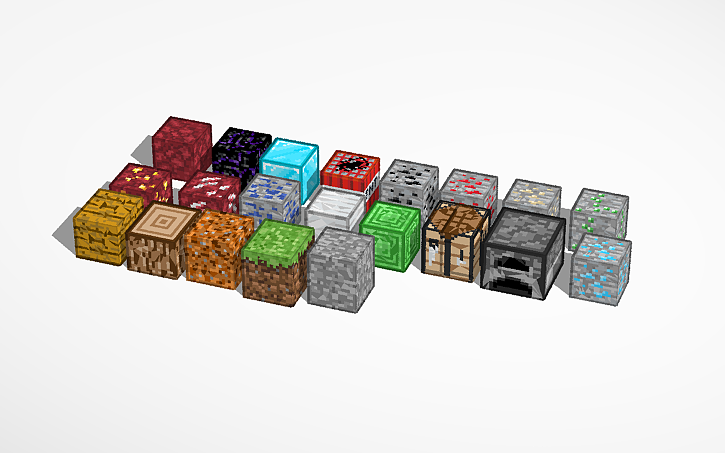 3D design minecraft blocks - Tinkercad
