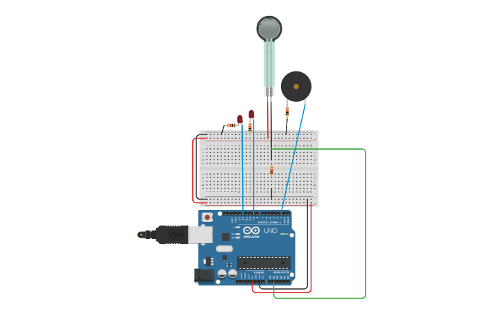Circuit design force sensor - Tinkercad