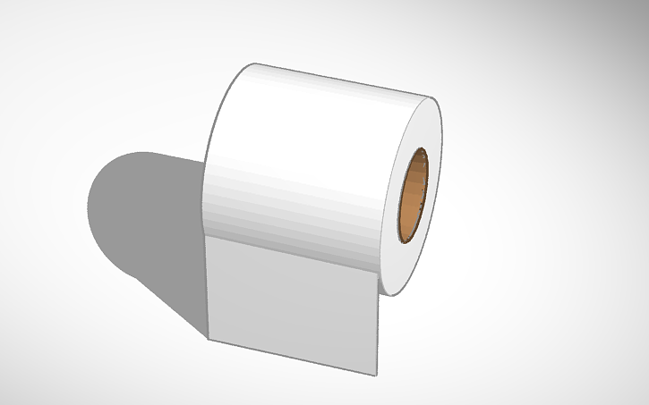 3D design Toilet Paper - Tinkercad