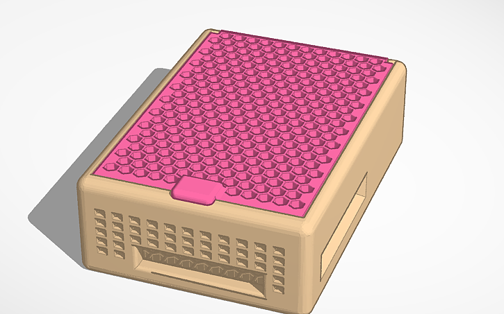 3D design Pi 5 case with m.2 hat - Tinkercad