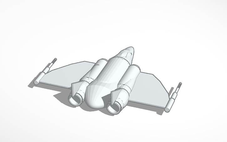 3D design space fighter - Tinkercad