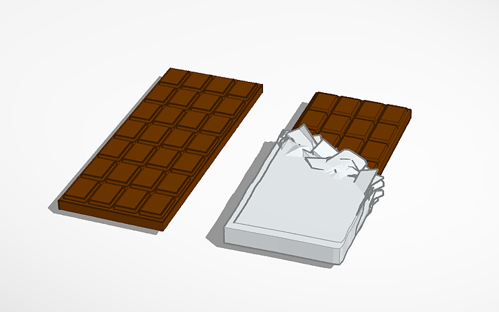 3D design Chocolate bar - Tinkercad