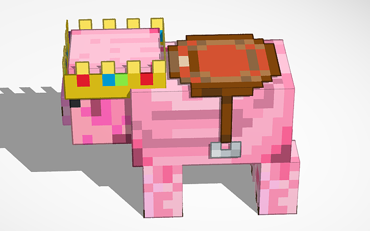 3D design Minecraft Pig - Tinkercad