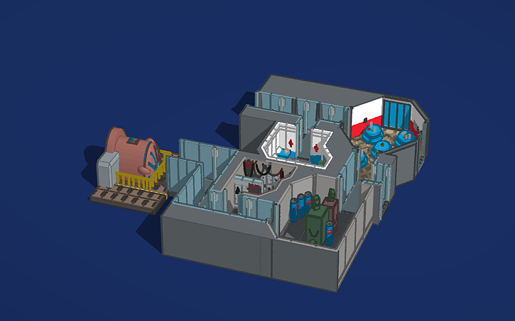 3D design Among Us Skeld map - Tinkercad