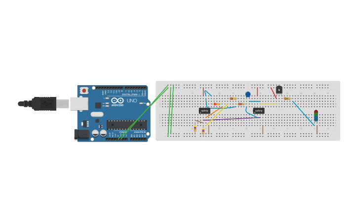 Circuit design Fading LED - Tinkercad