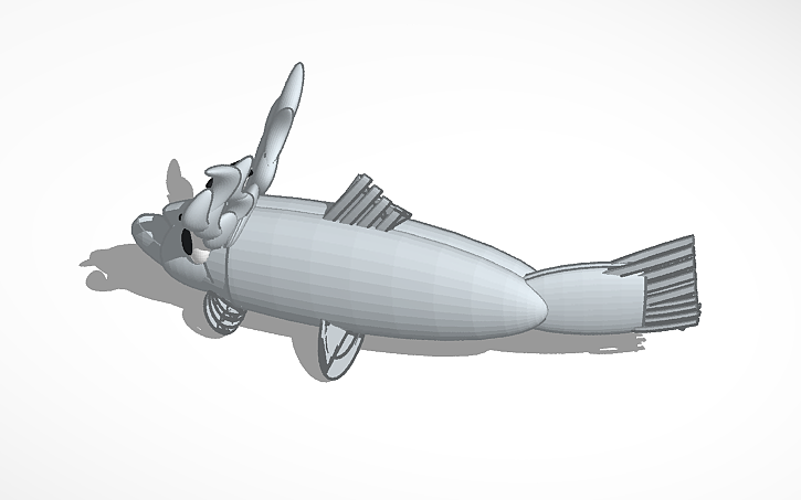 3D design deer fish 555 - Tinkercad