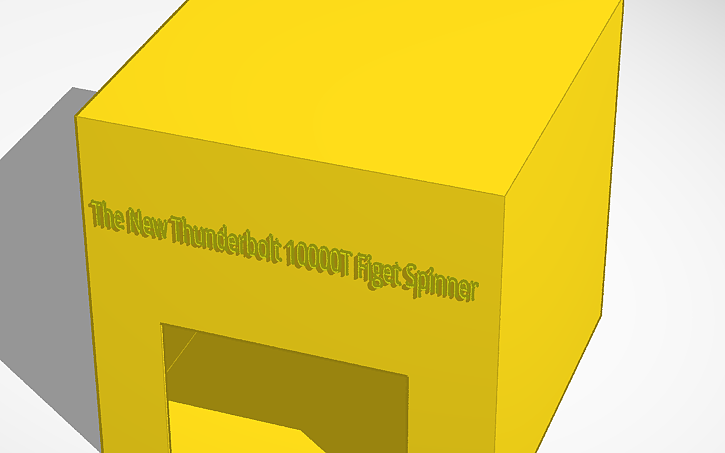 3D design Thunderbolt 10000T Figet Spinner - Tinkercad