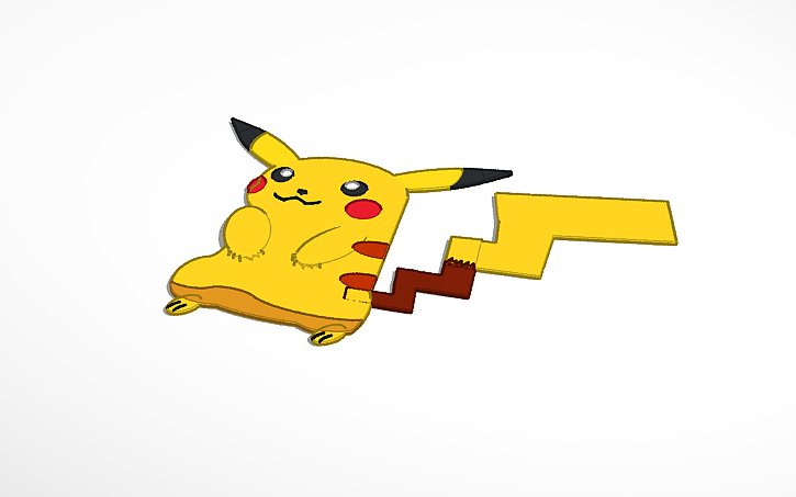 3D design Pokemon - Pikachu 2D - Tinkercad