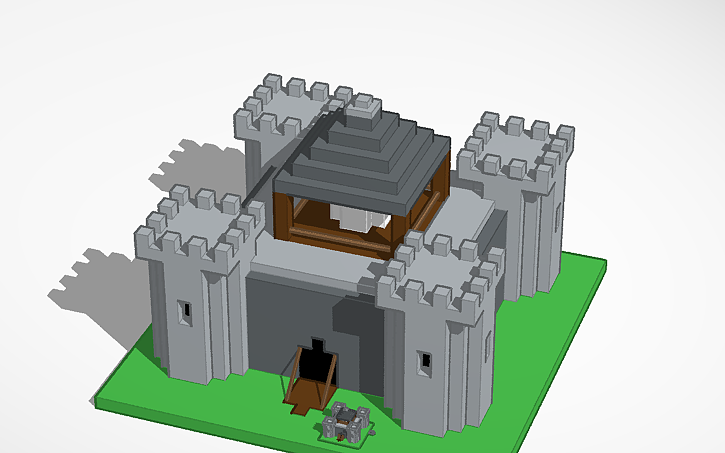 3D design Minecraft castle 🏰 - Tinkercad