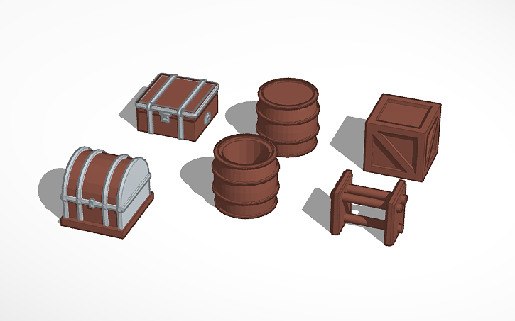 3D design DnD Dungeon Objects - Tinkercad