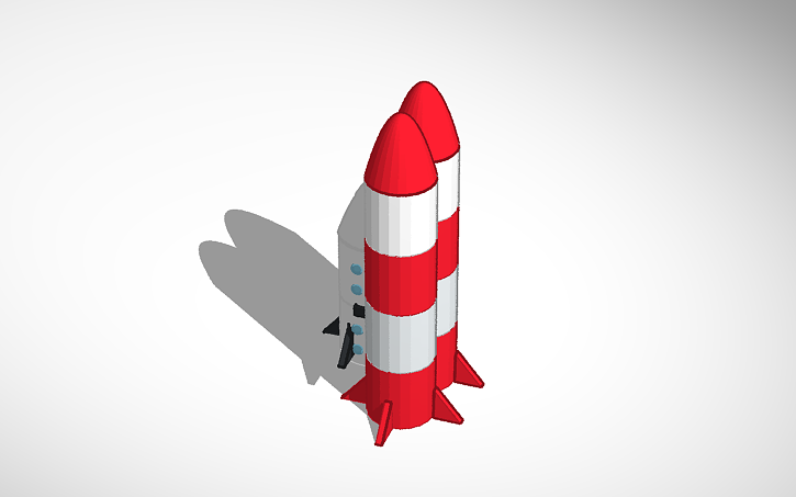 3D design roket - Tinkercad