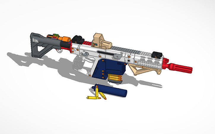 3D design Working Gun - Tinkercad