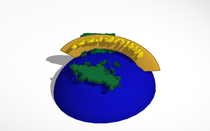 3D design universal logo (kinda done) - Tinkercad