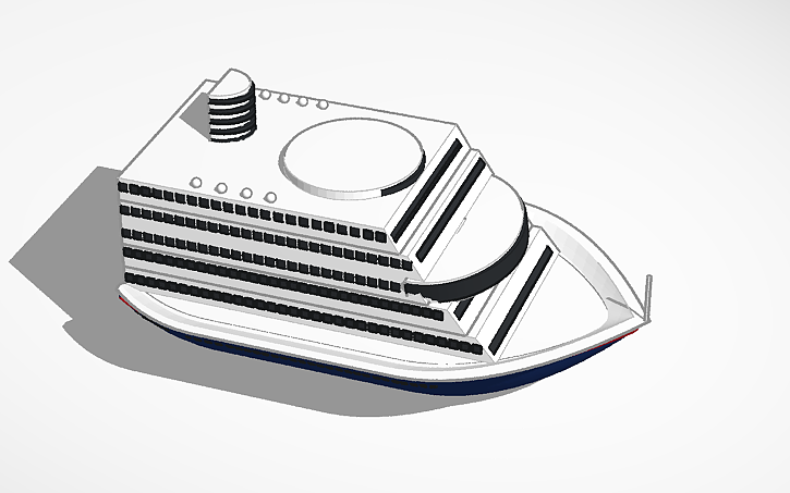 3D design Cruise ship - Tinkercad