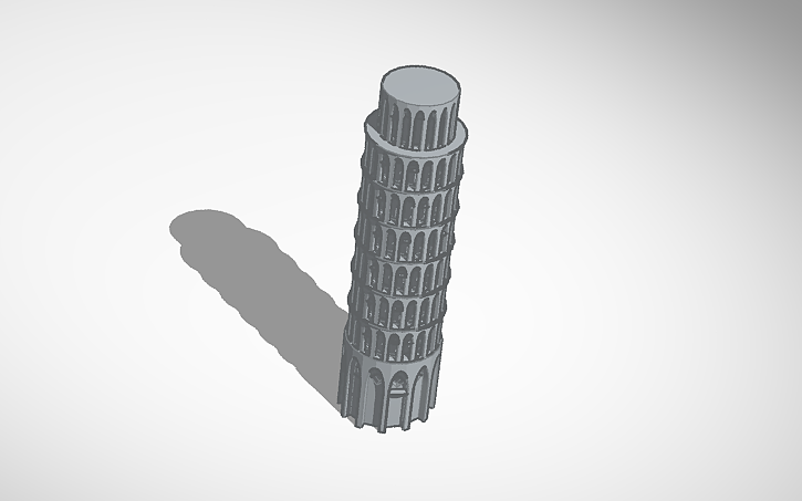 3D design Leaning Tower of Pisa - Tinkercad