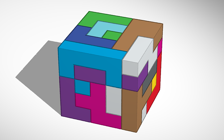 3D design 5x5x5 Puzzle Solution - Tinkercad