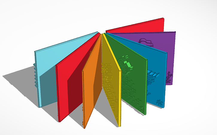 3D design 3D Braille book - Tinkercad