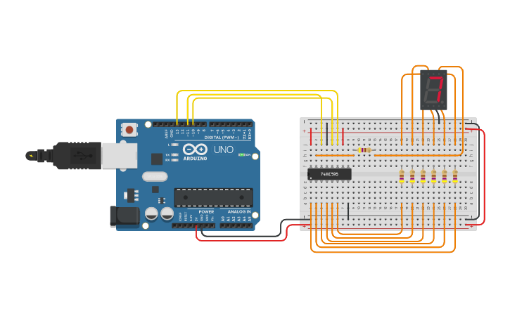 Circuit design 16 bit - Tinkercad